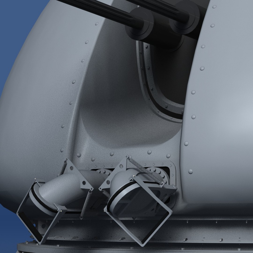 3ds Max Breda Twin 40mm Naval Gun