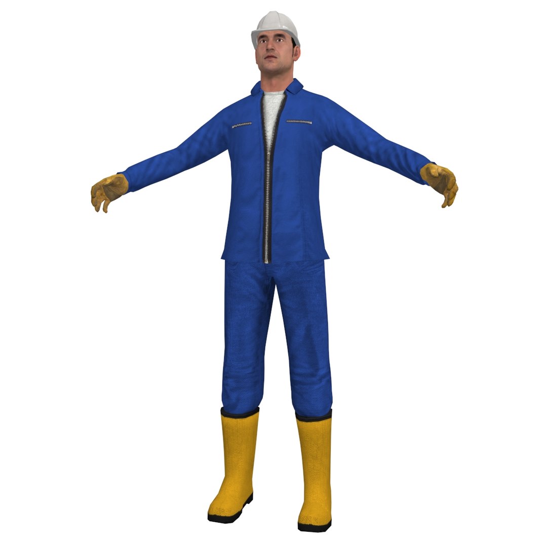 worker man 3d model
