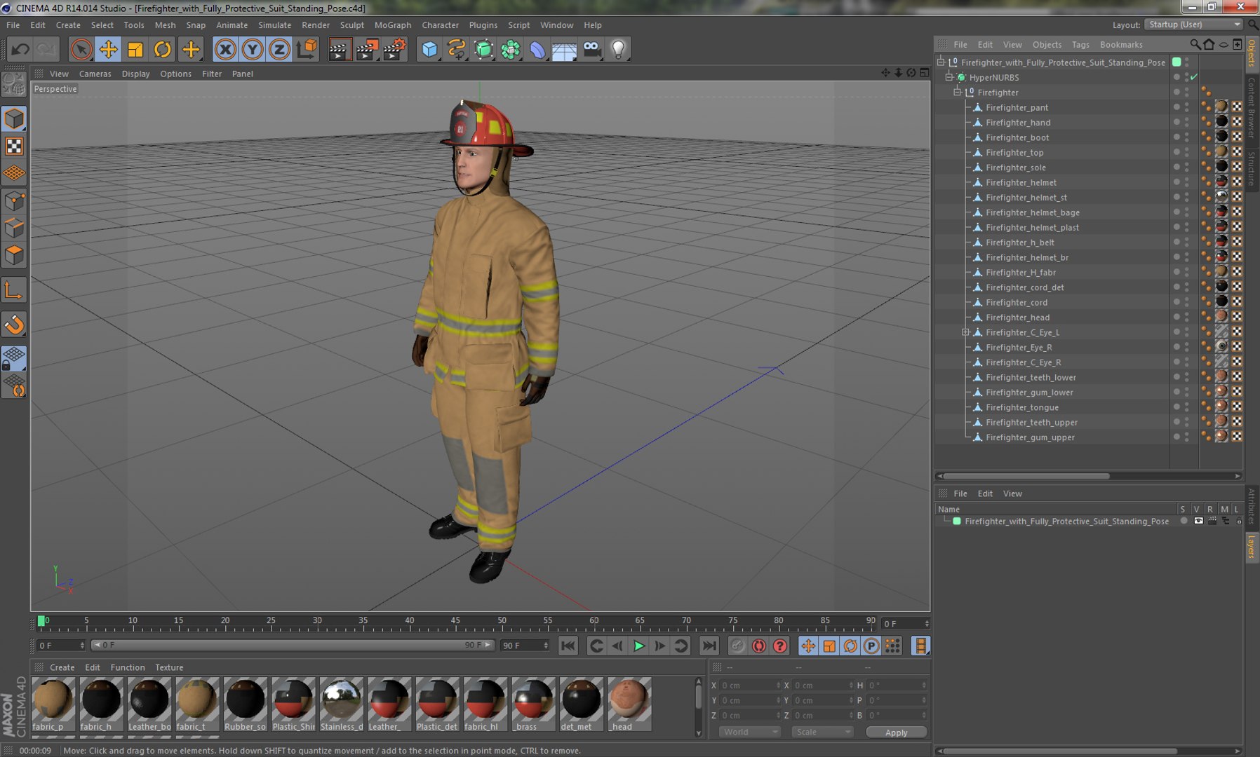 3D firefighter fully protective suit model - TurboSquid 1156702