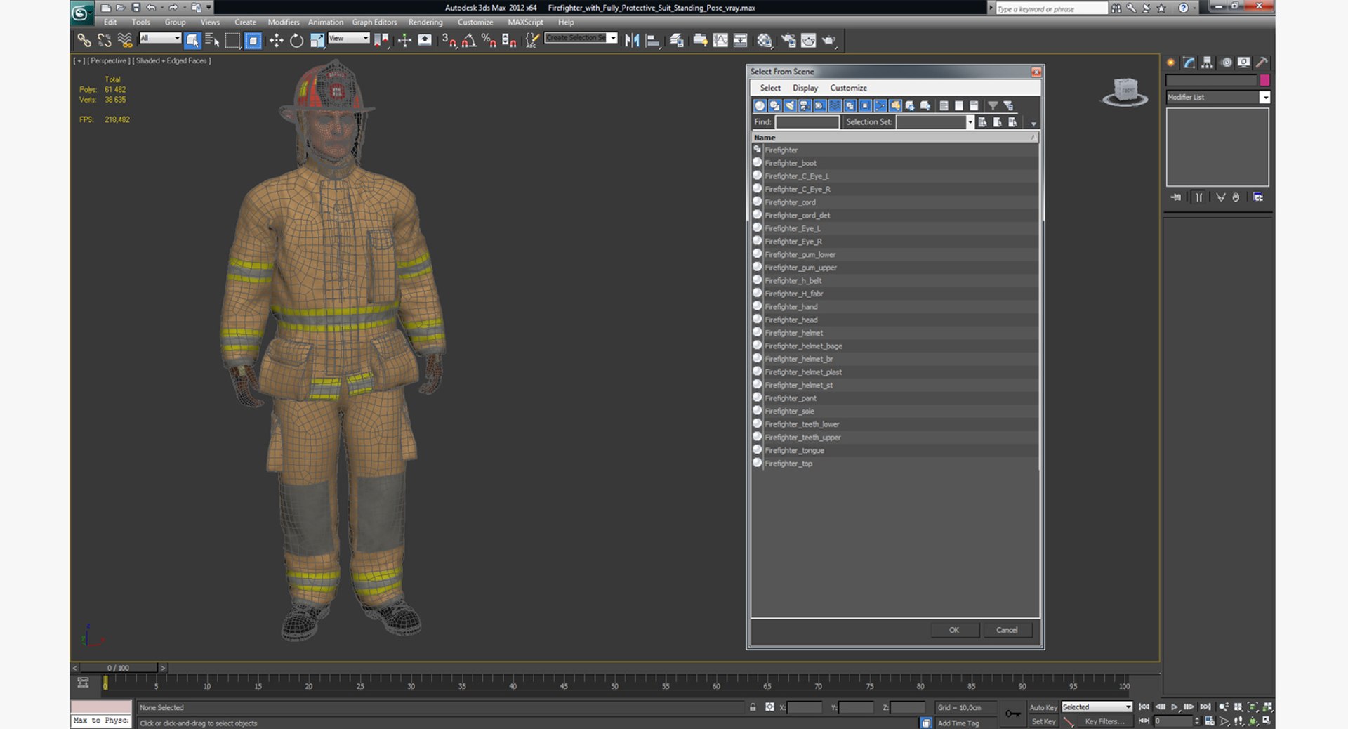 3D firefighter fully protective suit model - TurboSquid 1156702