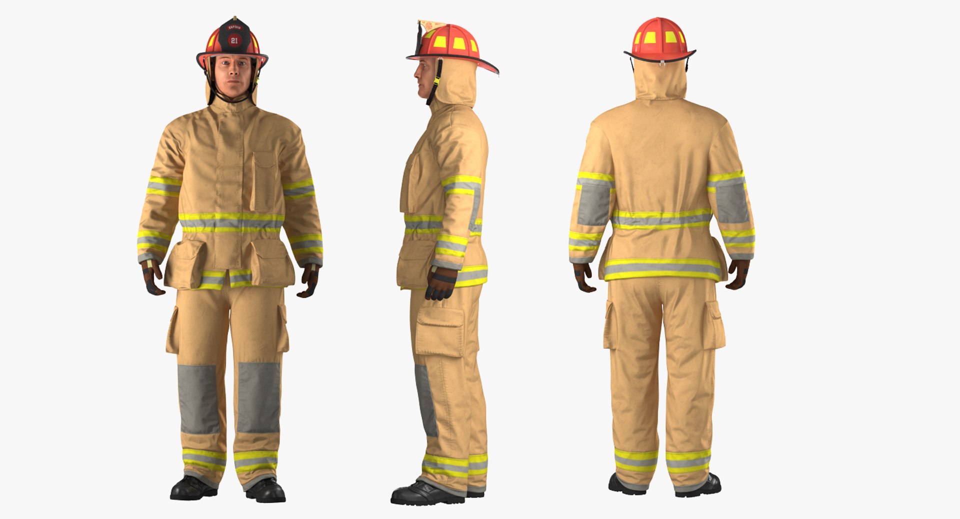 3D Firefighter Fully Protective Suit Model - TurboSquid 1156702