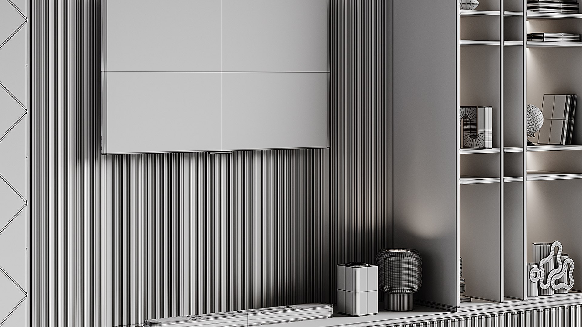 Modern TV Wall 028 3D - TurboSquid 2379203