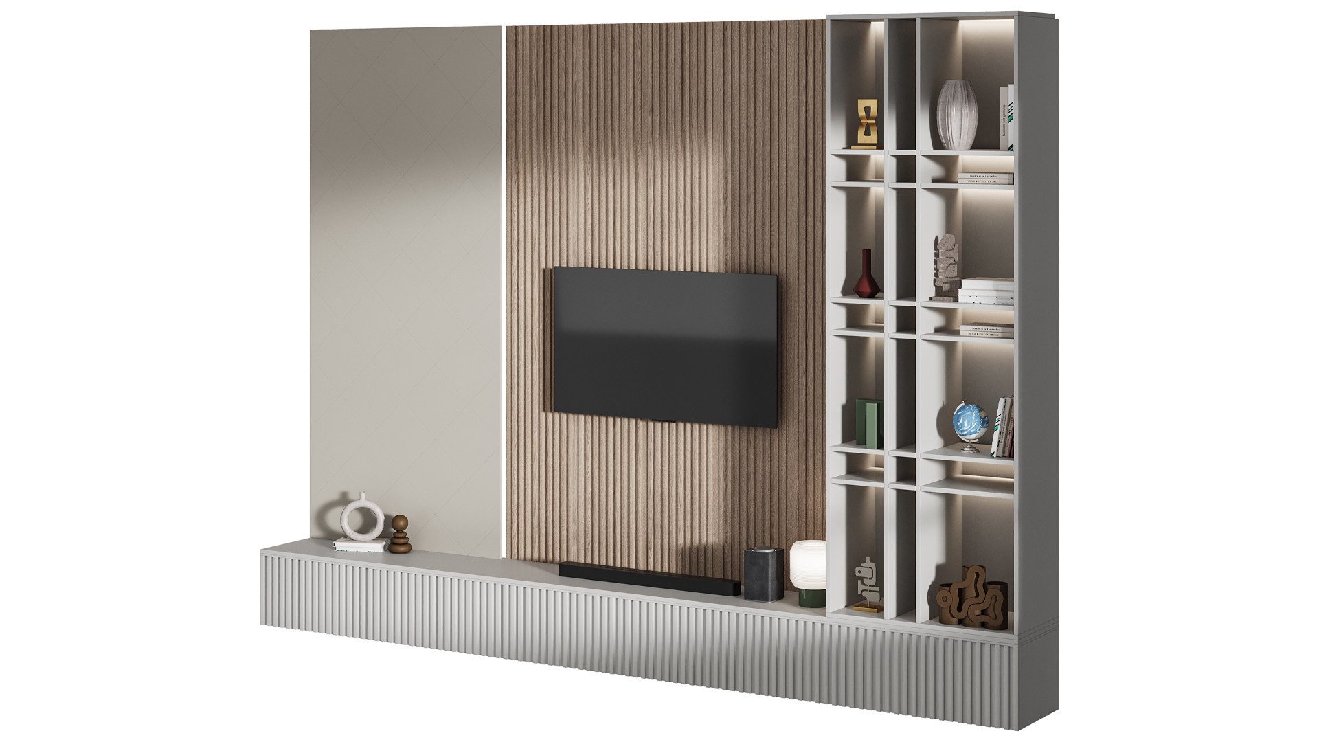 Modern TV Wall 028 3D - TurboSquid 2379203