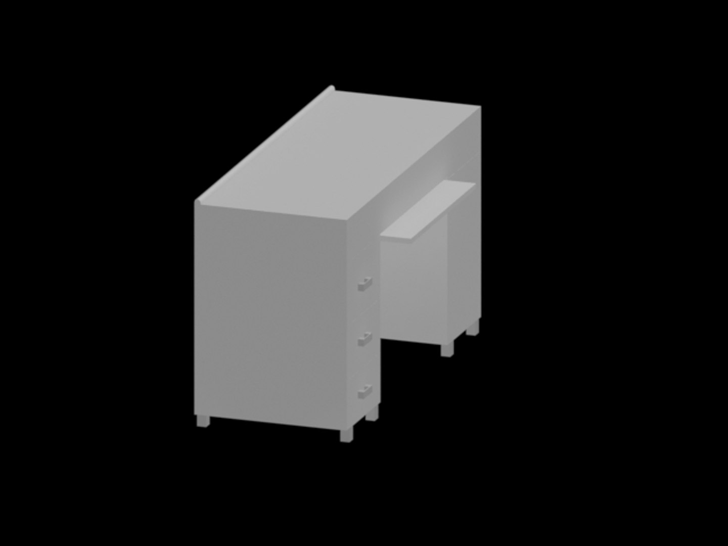 Desk Table Model - TurboSquid 1222548