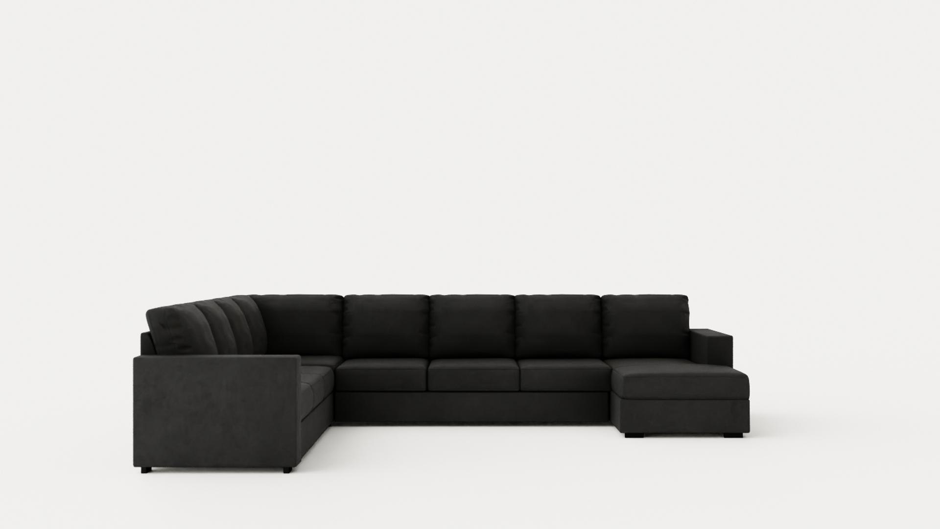 3D Crazy Corner Sofa Xxl With Divan Right Dark Gray Model - TurboSquid 2232209