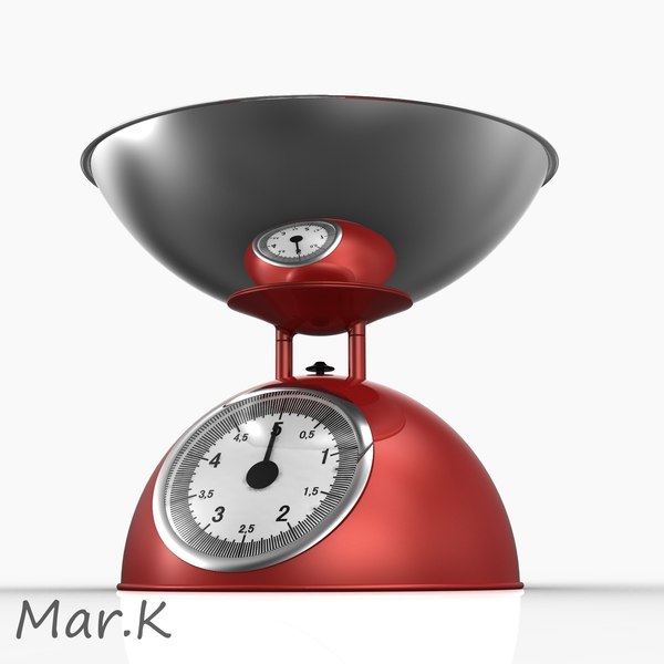 3d retro kitchen scale