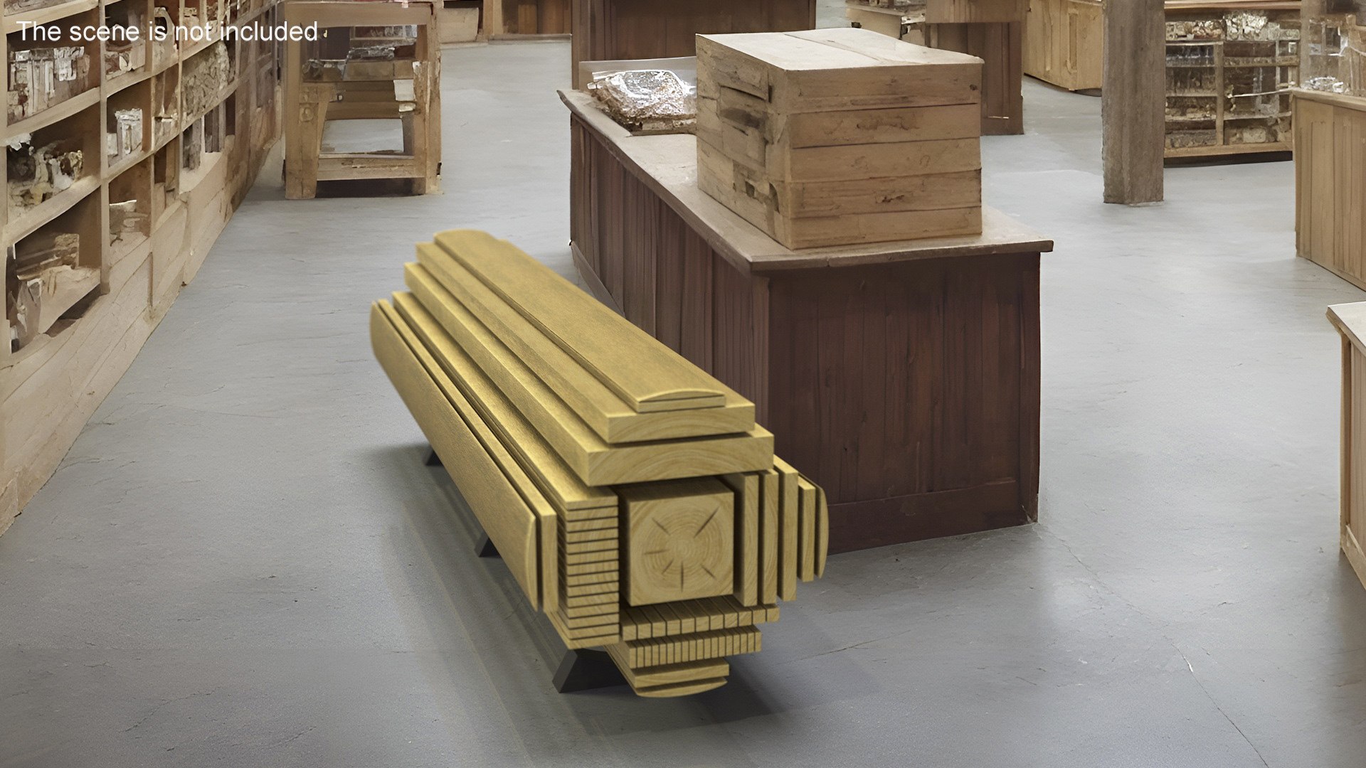 3D Cross And Longitudinal Section Of Wood - TurboSquid 2271665