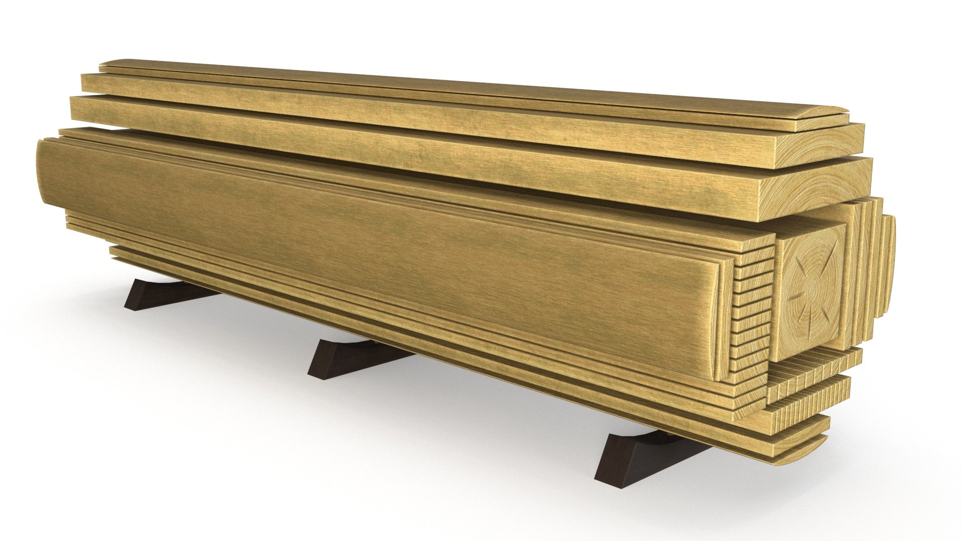 3D Cross And Longitudinal Section Of Wood - TurboSquid 2271665