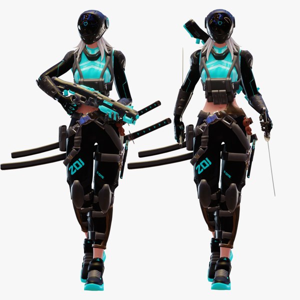 modelo 3d Robot Cyberpunk Zoi - TurboSquid 1785759