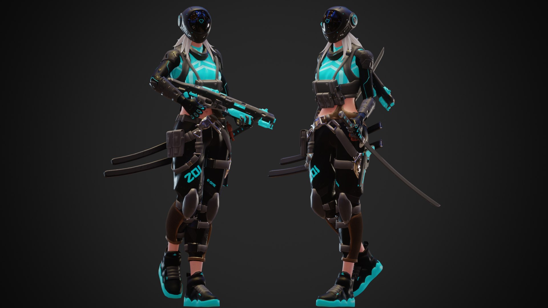 3D Cyberpunk Zoi Robot - TurboSquid 1785759