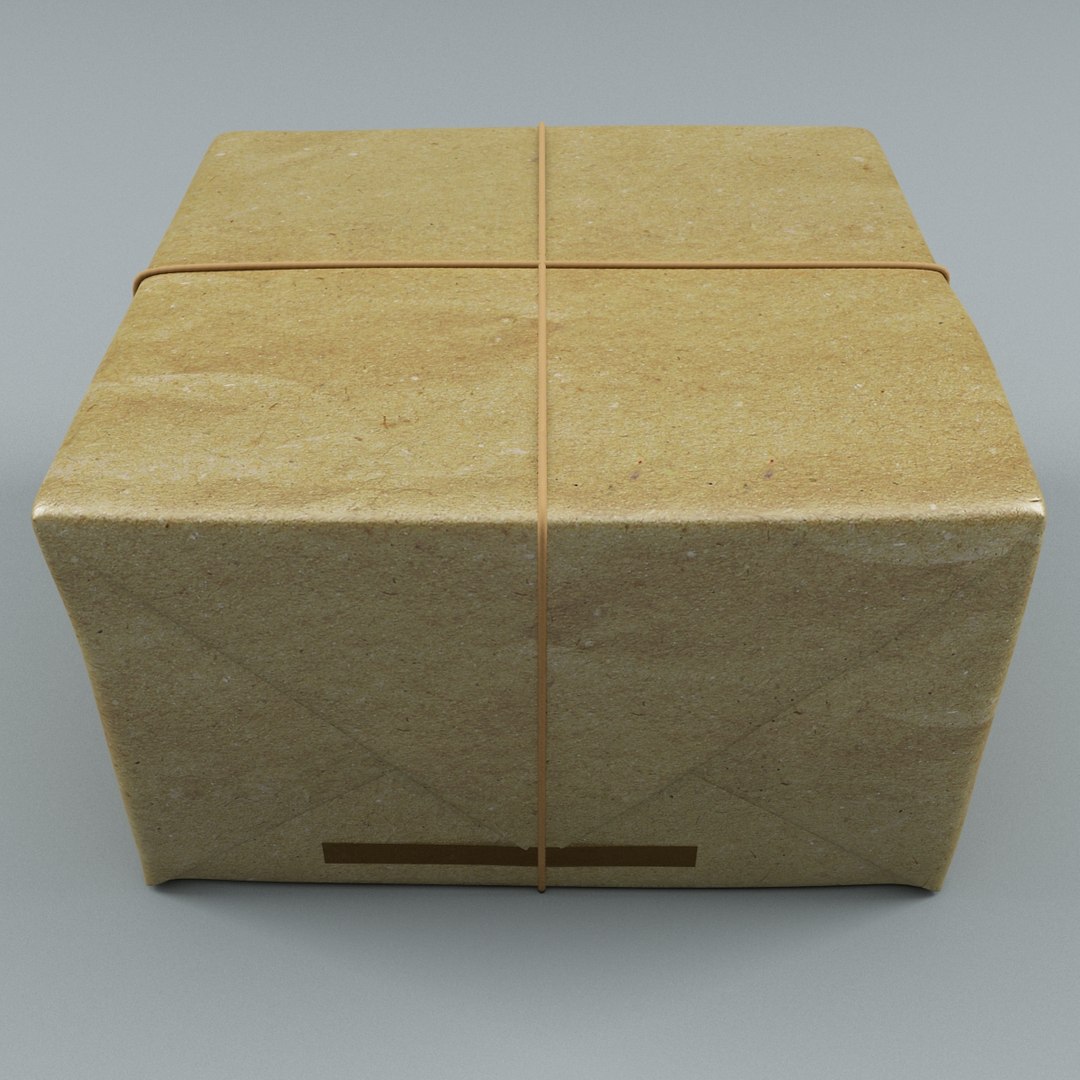 3d model cardboard box