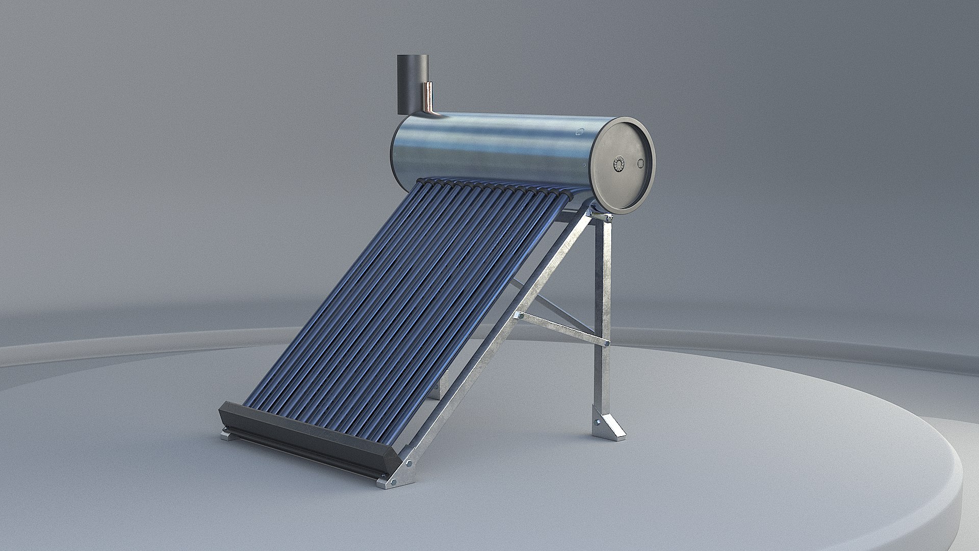 3D Model Solar Water Heating Panel - TurboSquid 2091200