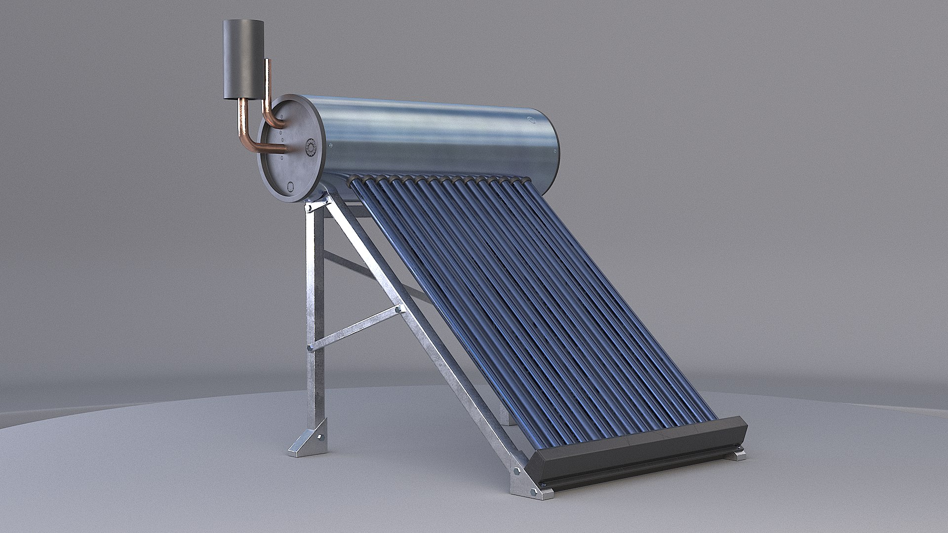3D Model Solar Water Heating Panel - TurboSquid 2091200