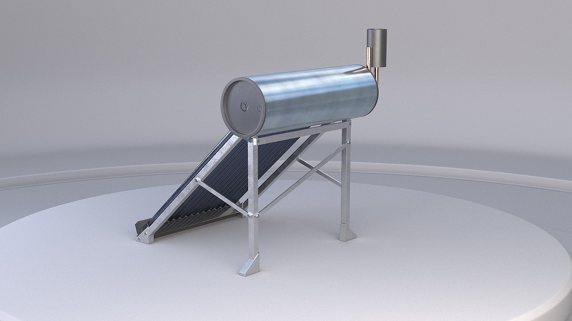 3D Model Solar Water Heating Panel - TurboSquid 2091200