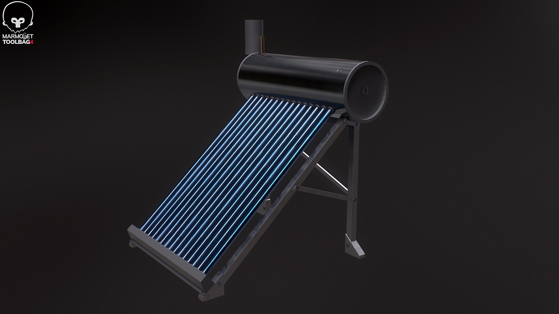 3D Model Solar Water Heating Panel - TurboSquid 2091200
