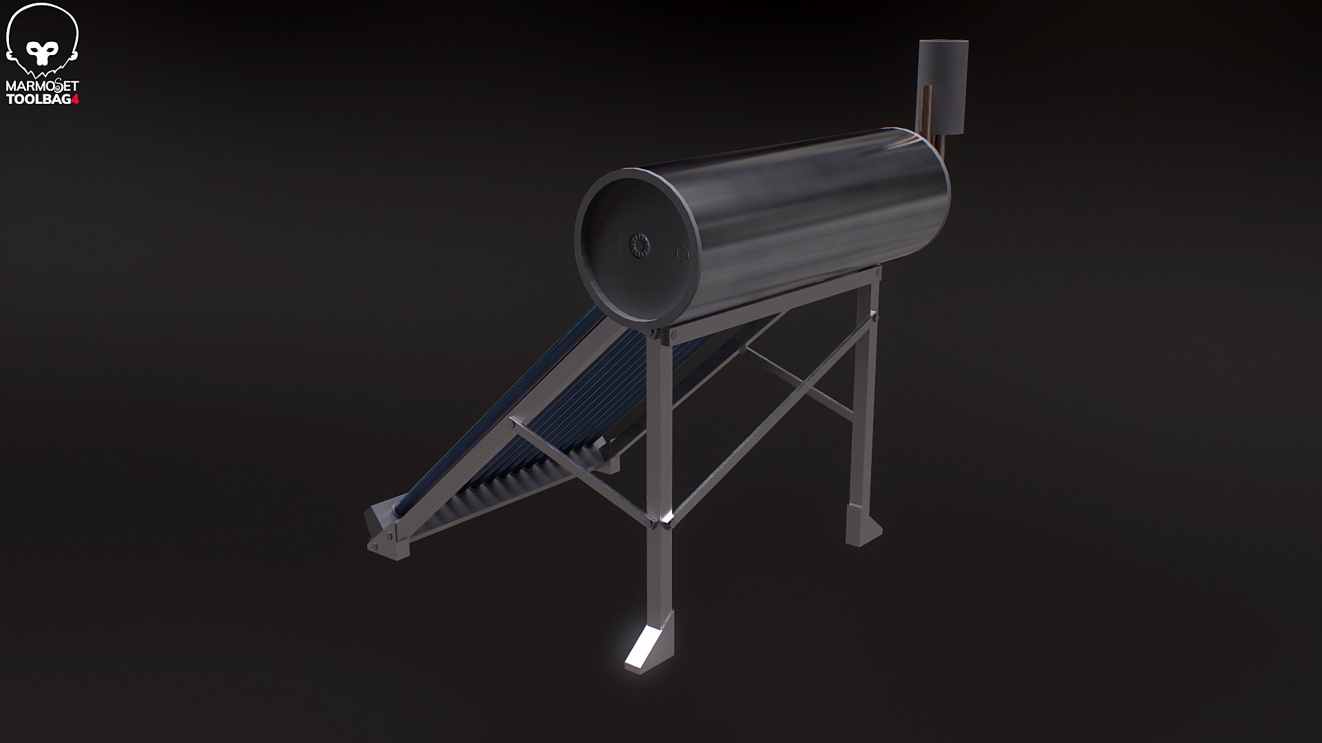 3D Model Solar Water Heating Panel - TurboSquid 2091200