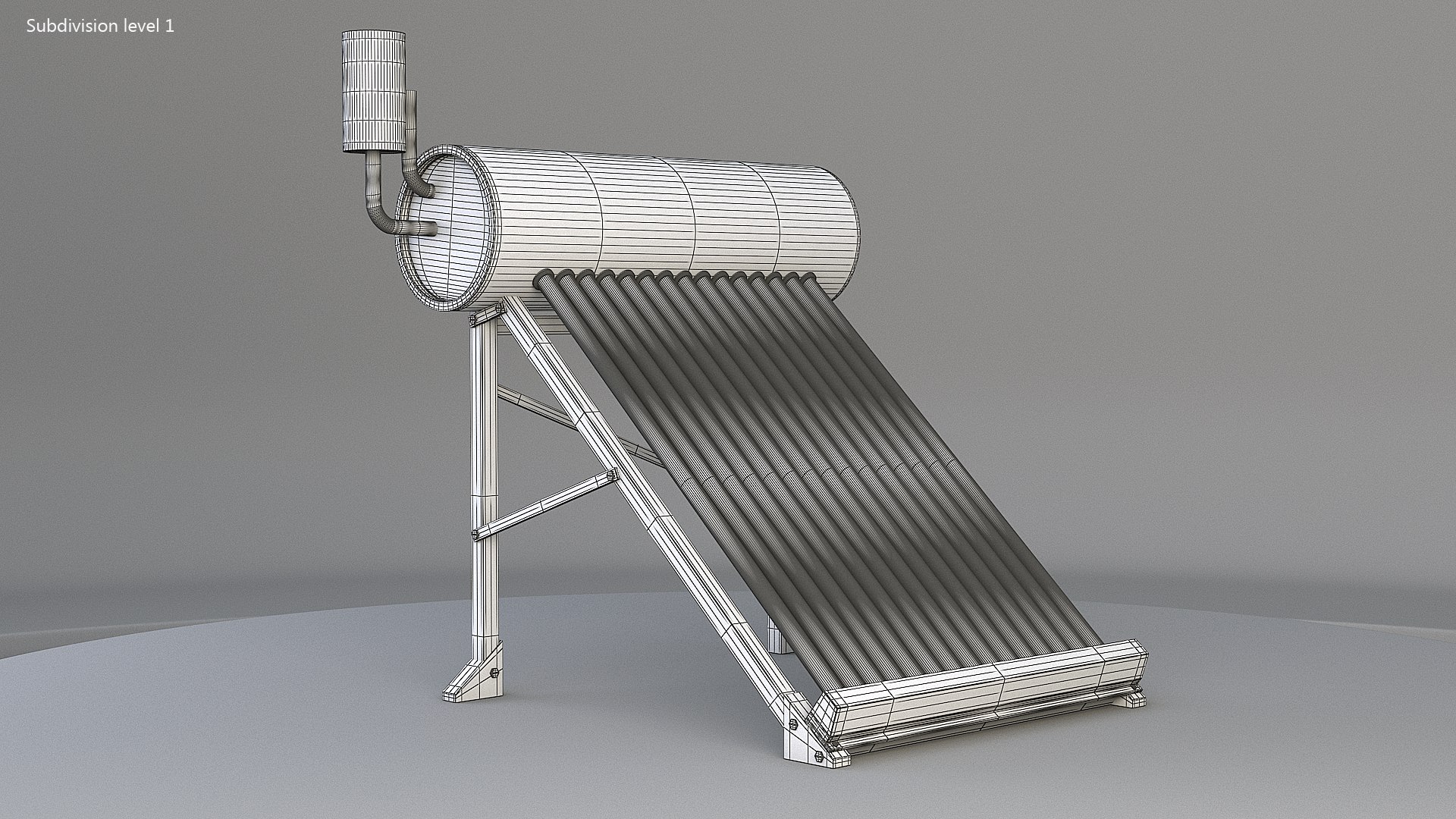 3D Model Solar Water Heating Panel - TurboSquid 2091200