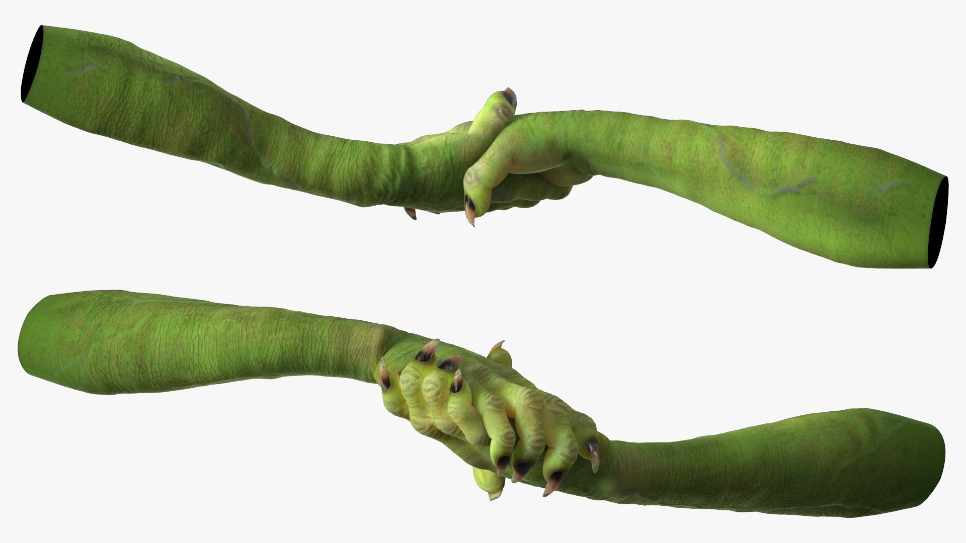 Handshake Green Goblin Hands Rigged 3D Model - TurboSquid 2111836