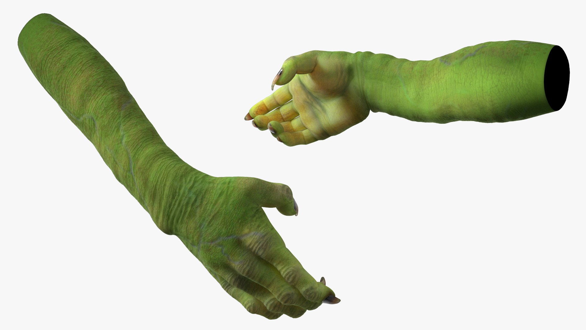 Handshake Green Goblin Hands Rigged 3D Model - TurboSquid 2111836