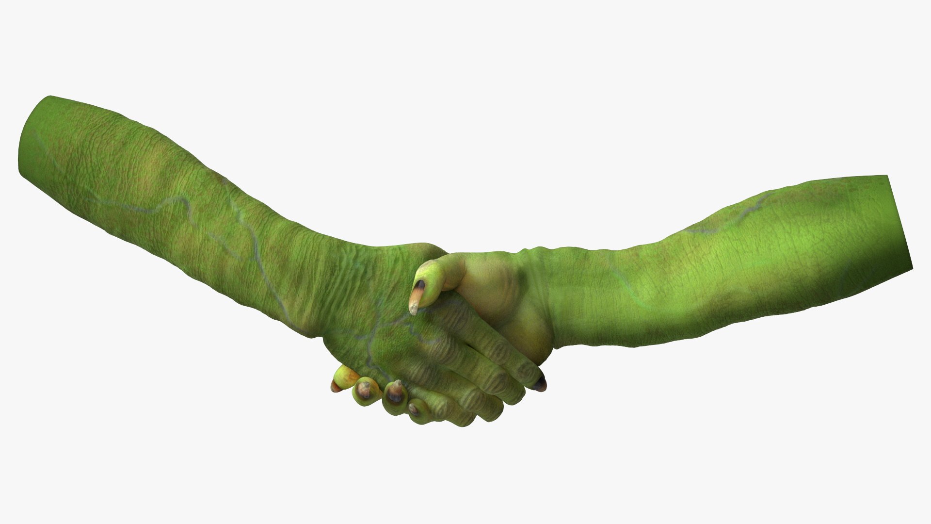 Handshake Green Goblin Hands Rigged 3D model - TurboSquid 2111836