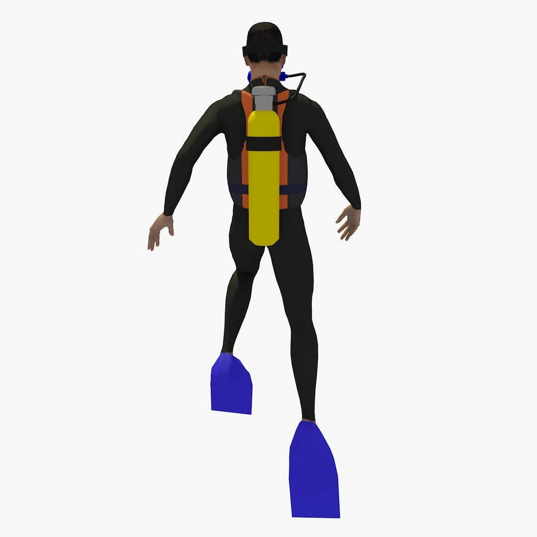 3D Diver Swimming Underwater Rigged - TurboSquid 1257977