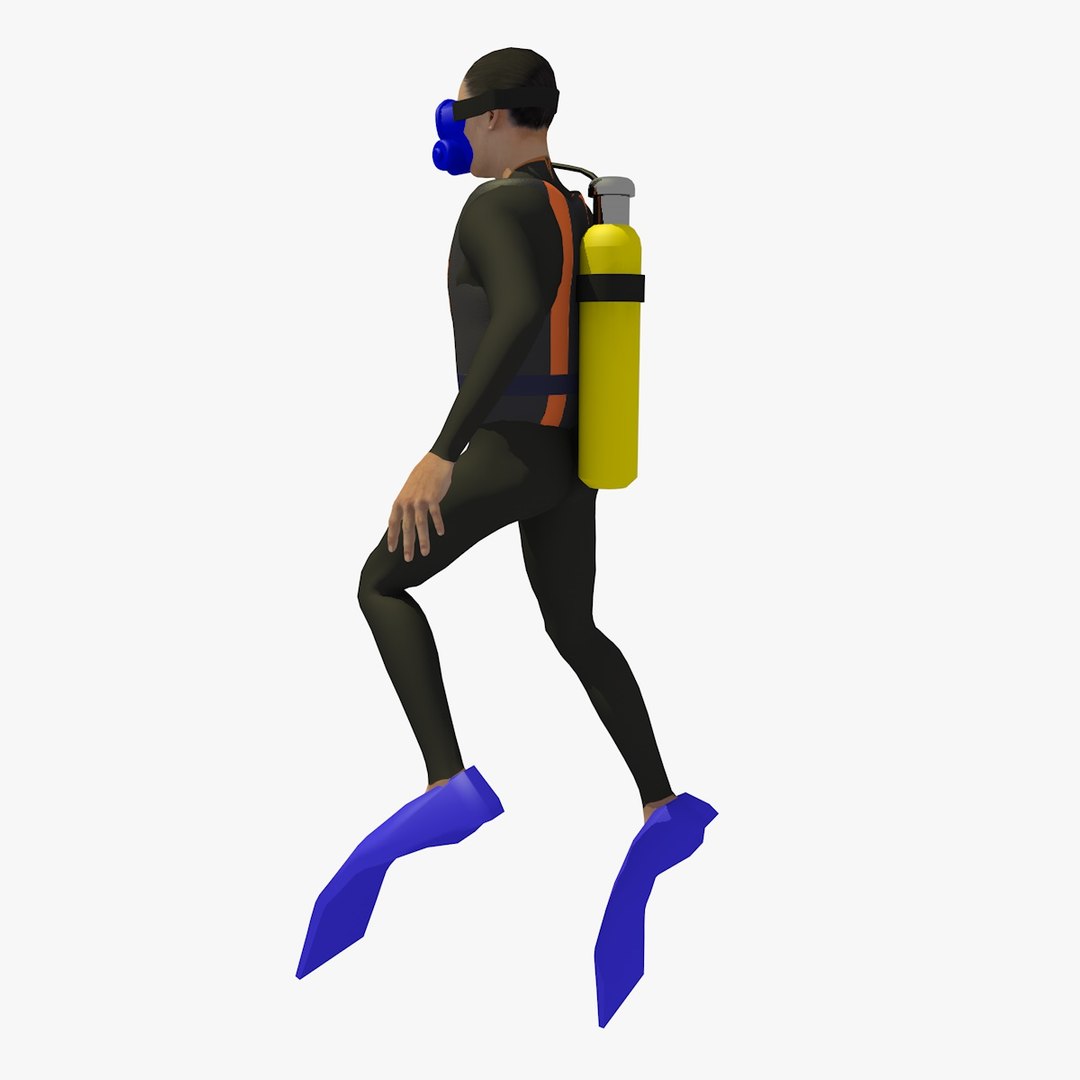 3D Diver Swimming Underwater Rigged - TurboSquid 1257977