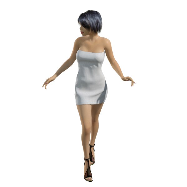 human girl brunette 3d model