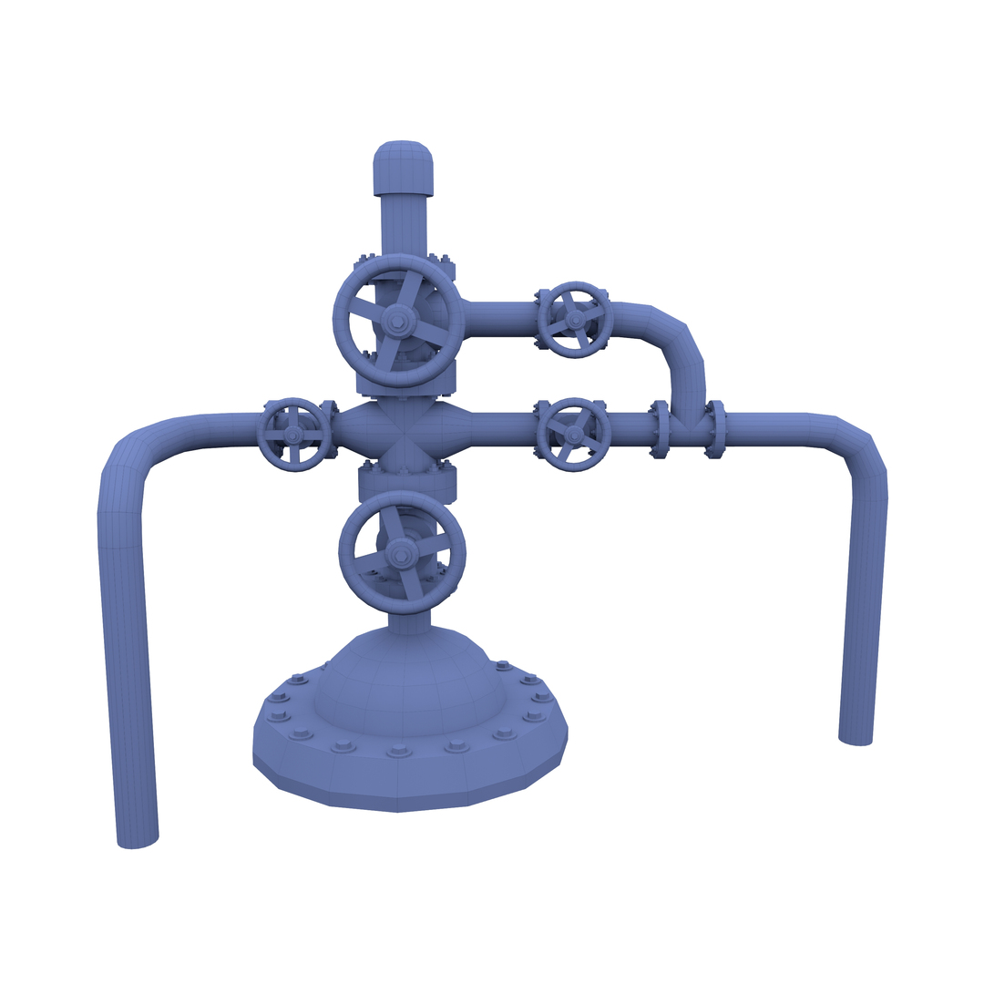 Oil pumpjack wellhead model - TurboSquid 1483250