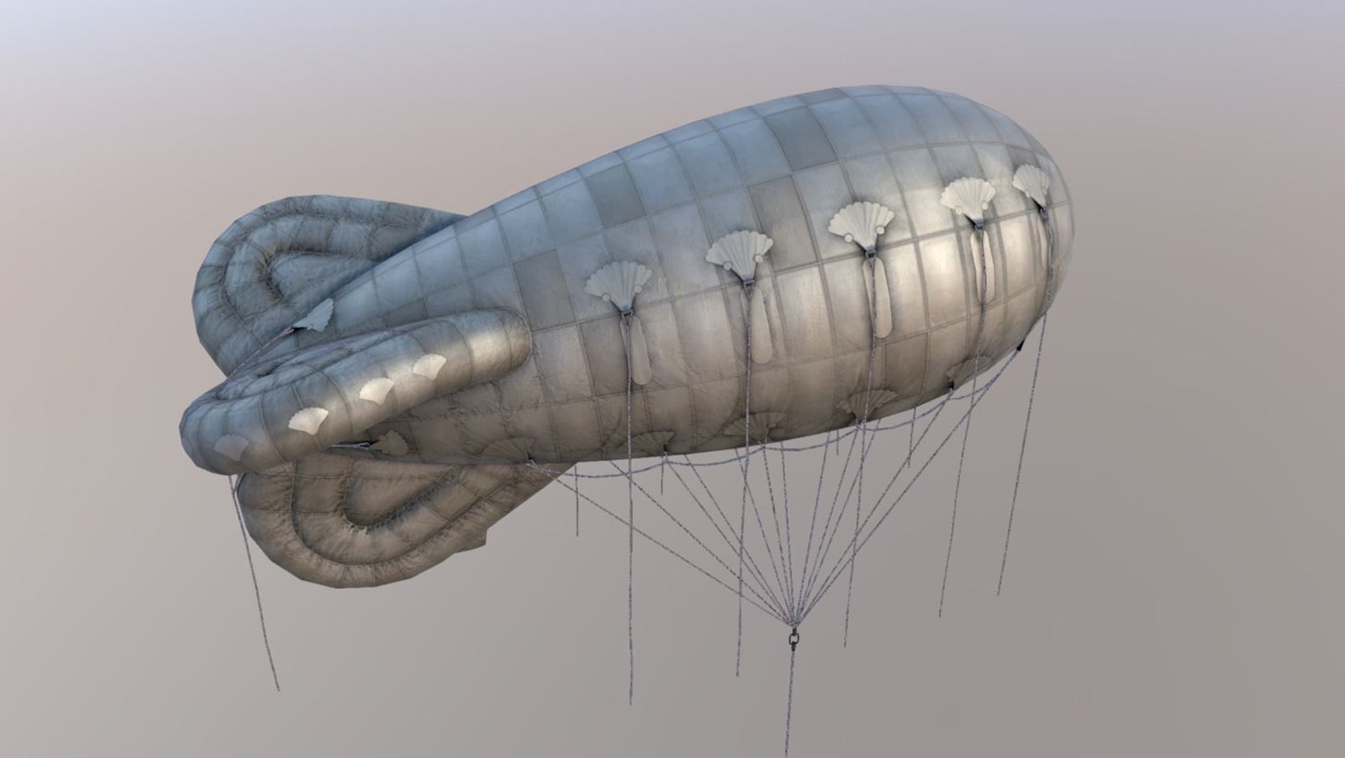 Ww2 Barrage Balloon 01 3D Model - TurboSquid 1513251