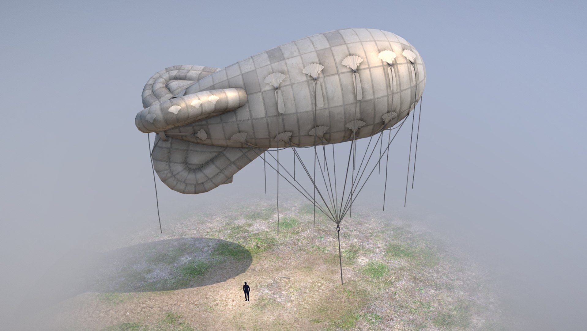 Ww2 Barrage Balloon 01 3D Model - TurboSquid 1513251