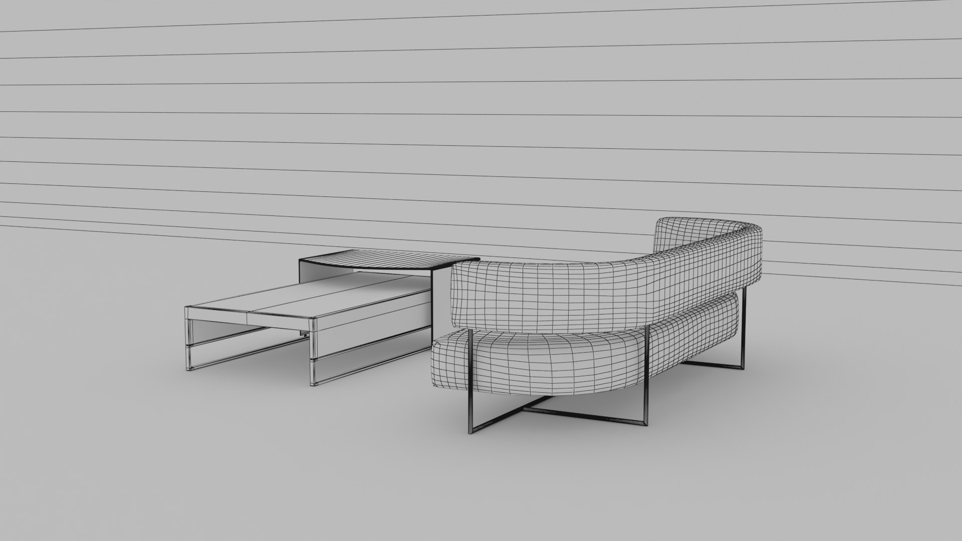 3D model Simple Sofa and Table - TurboSquid 2160590
