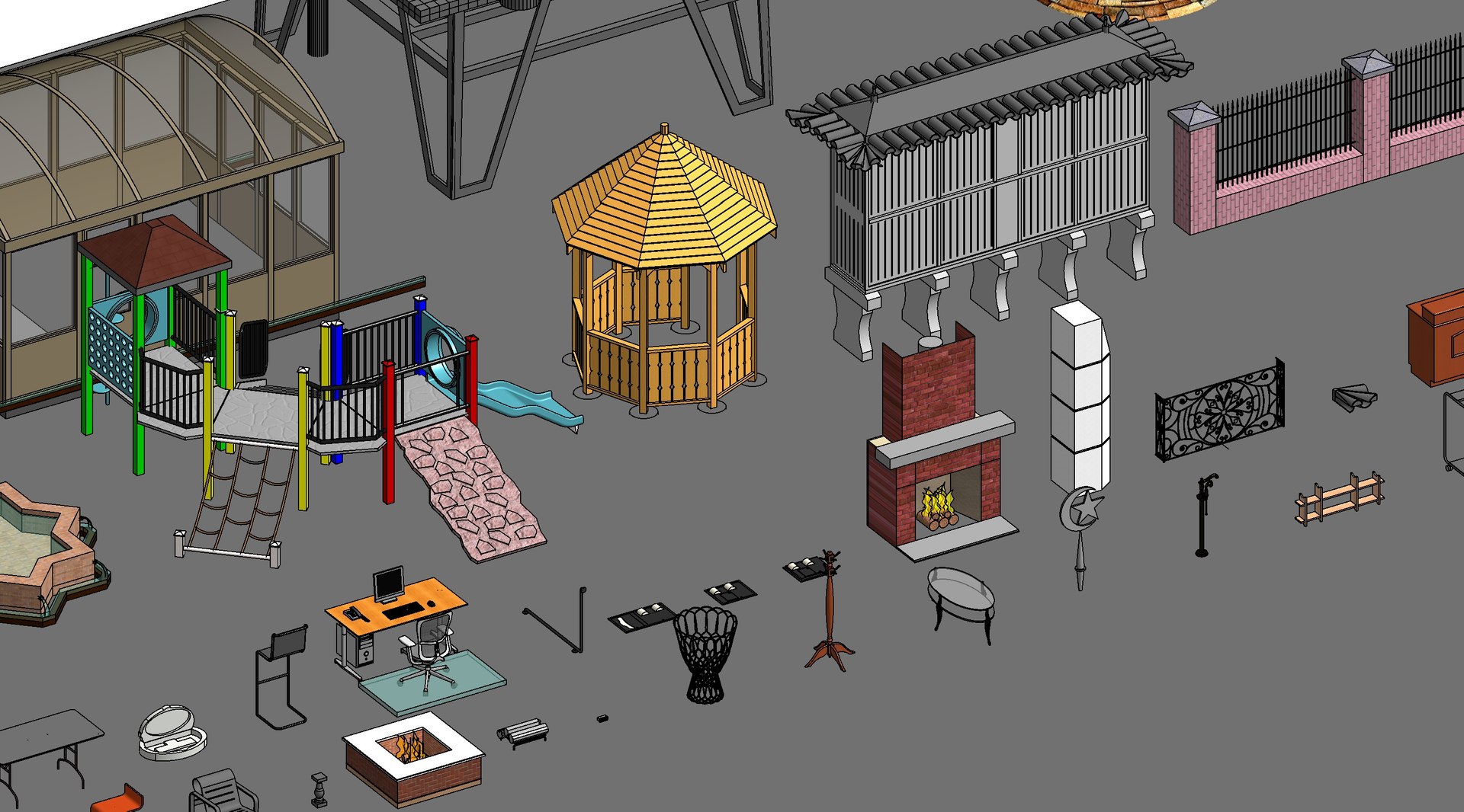 3D Outdoor Furniture Revit Family Parameter - TurboSquid 2294678