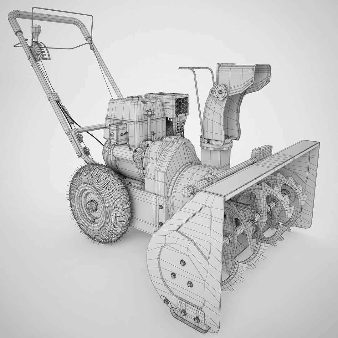 3D Snow Blower - TurboSquid 1176623