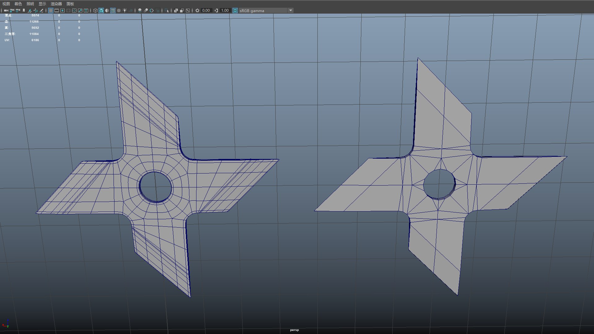 Boomerang Dart Square Hexagon Naruto Lowpoly Ninja Shuriken Low-poly 3D ...