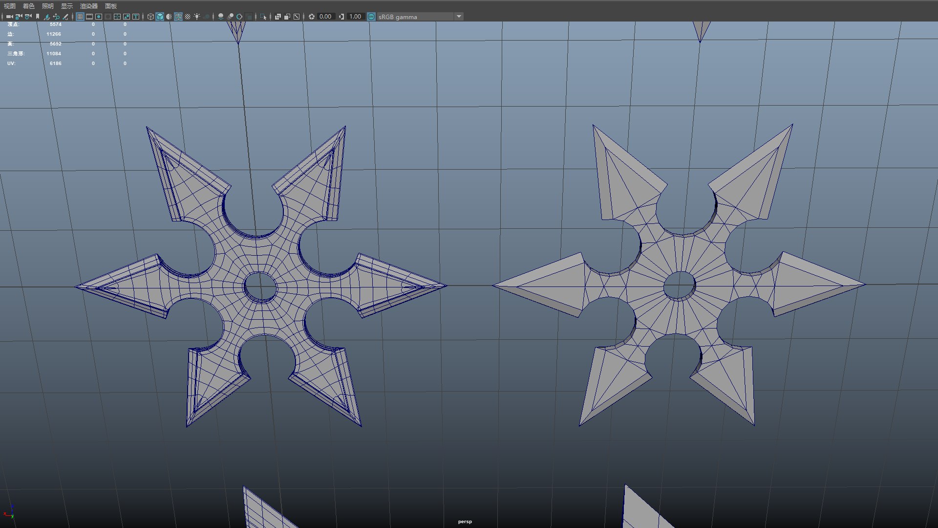 Boomerang Dart Square Hexagon Naruto Lowpoly Ninja Shuriken Low-poly 3D ...