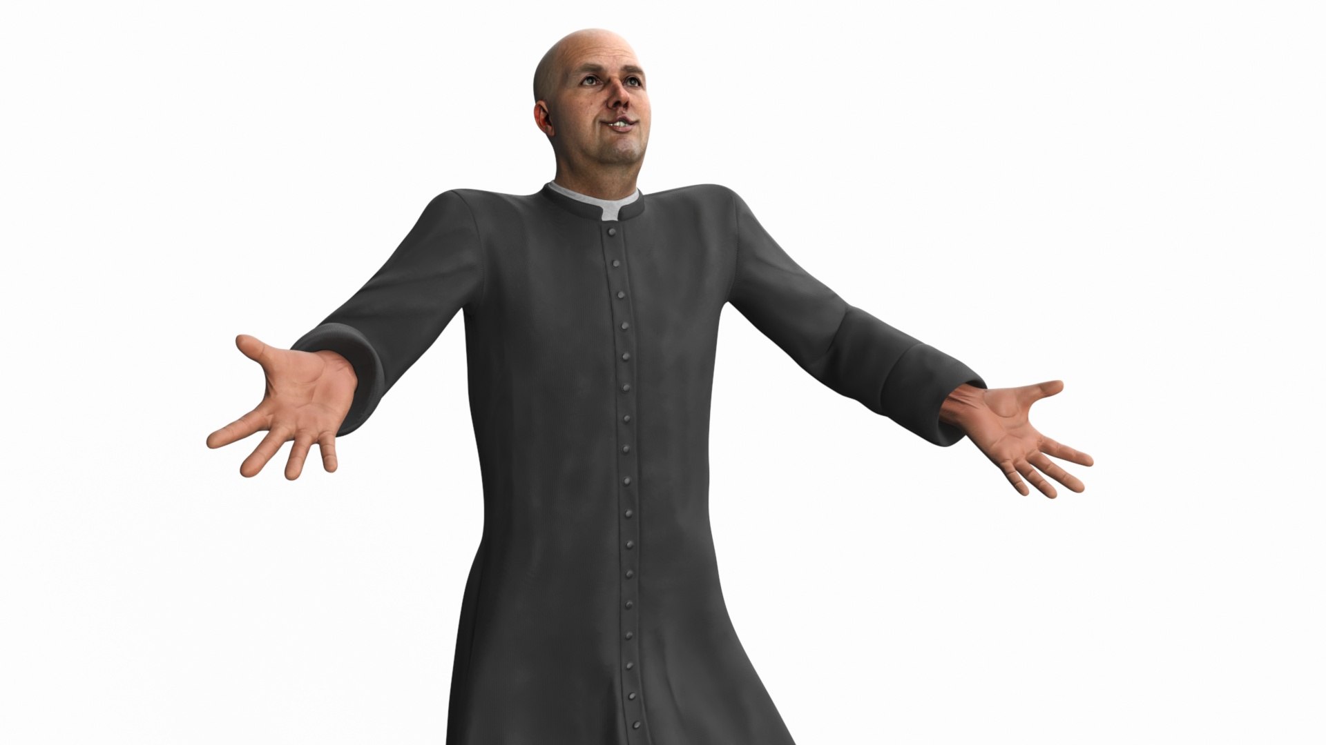 3D Catholic Priest Rigged Model - TurboSquid 2321615