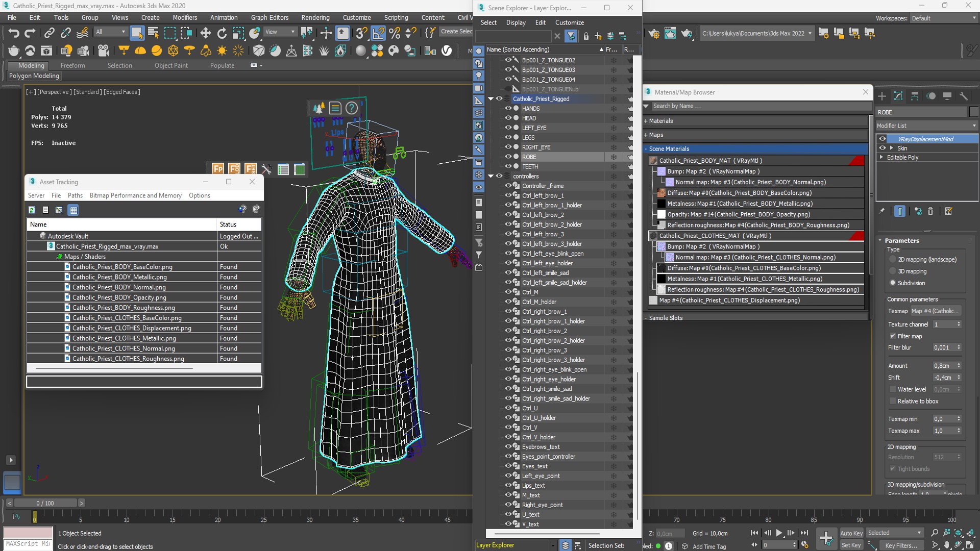3D Catholic Priest Rigged Model - TurboSquid 2321615