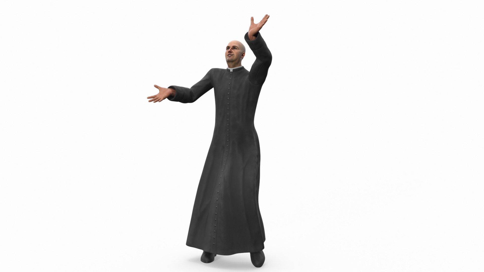 3D Catholic Priest Rigged Model - TurboSquid 2321615