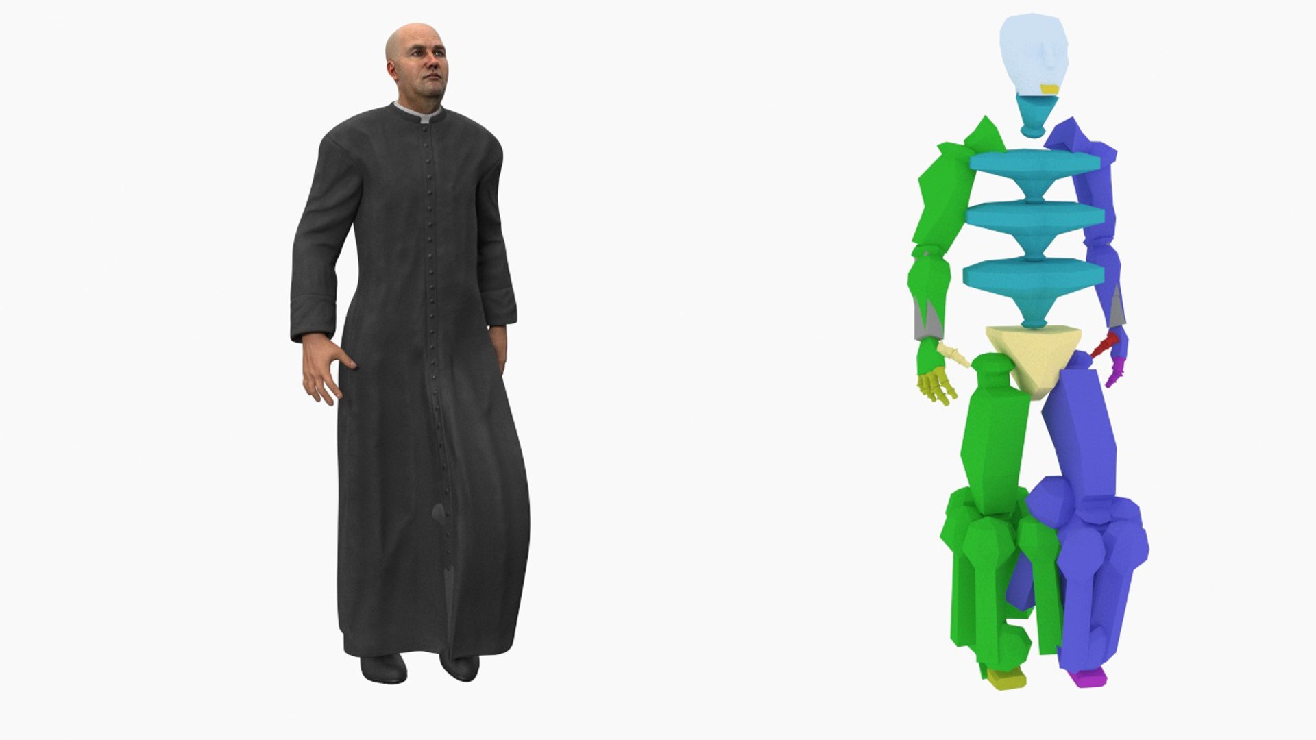 3D Catholic Priest Rigged Model - TurboSquid 2321615
