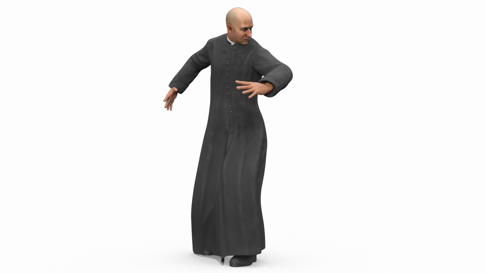 3D Catholic Priest Rigged Model - TurboSquid 2321615