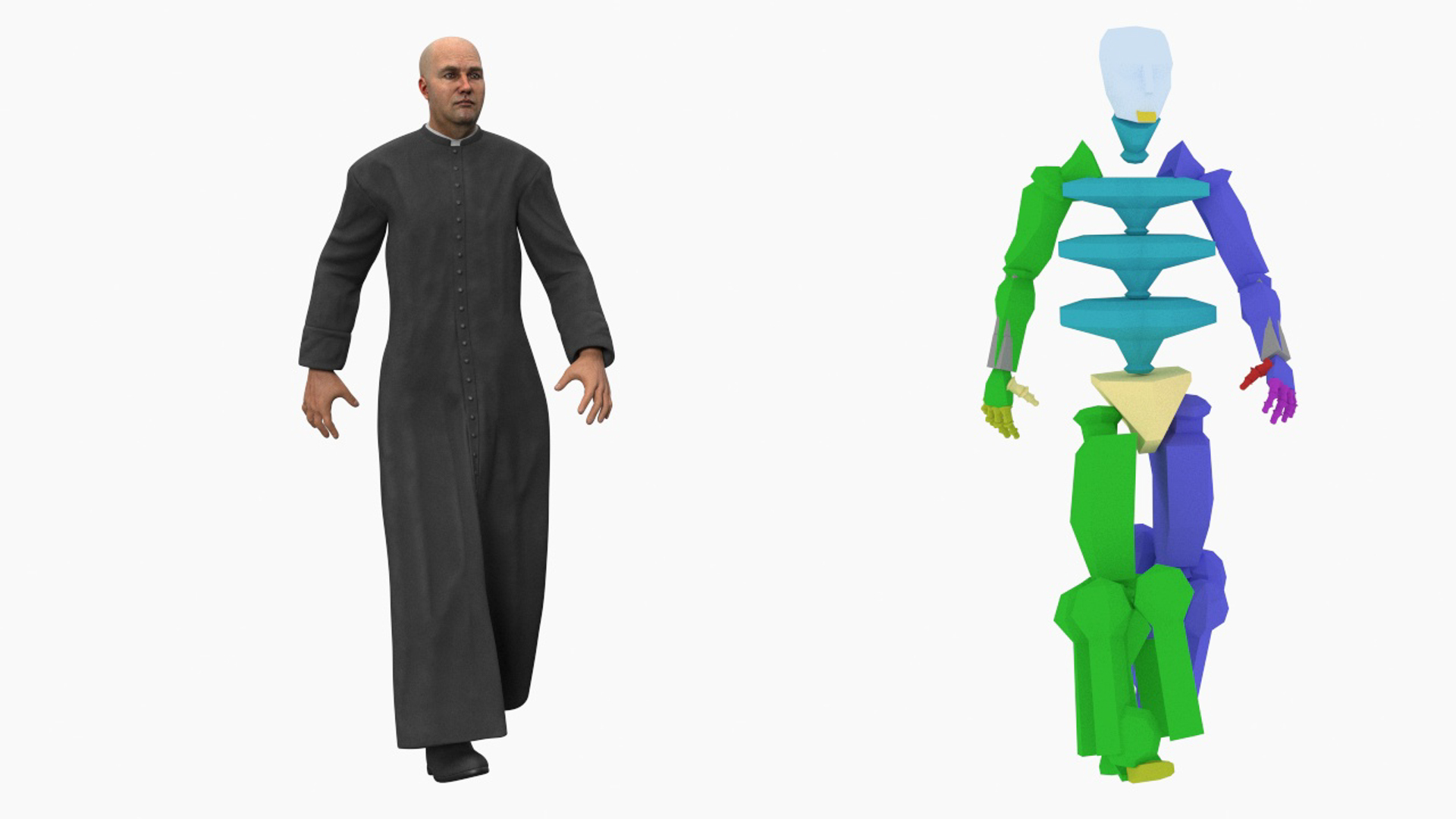 3D Catholic Priest Rigged Model - TurboSquid 2321615