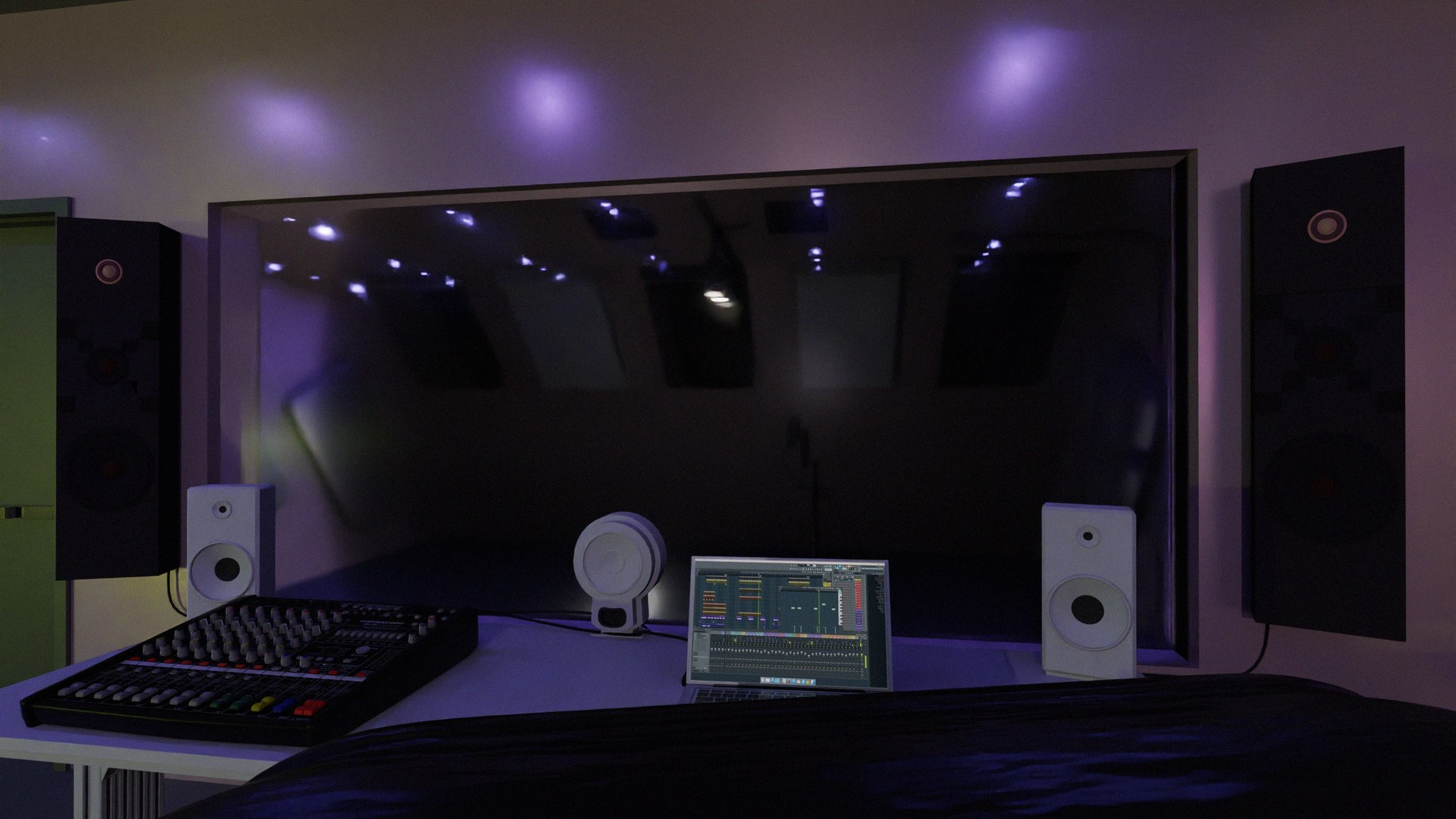 Music Studio Recording Low-Poly 3D Model 3D model - TurboSquid 2103559