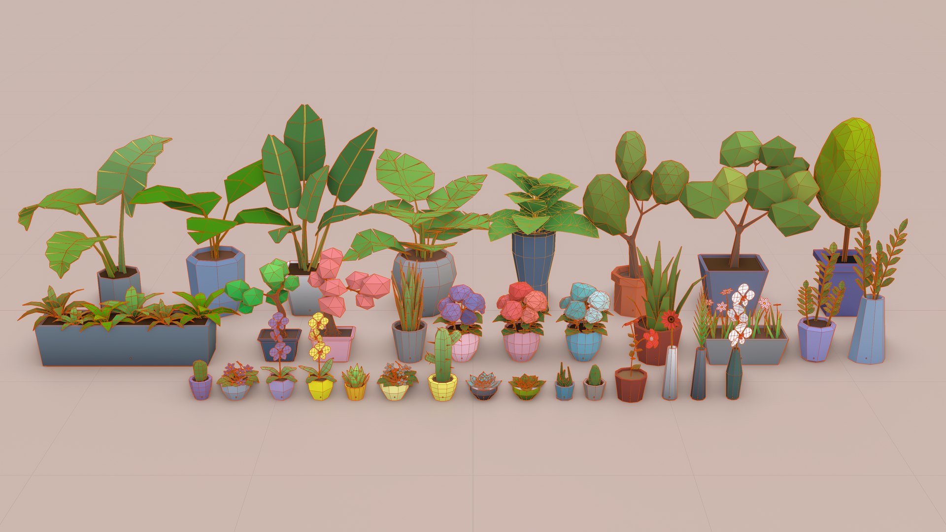 3D Low Poly Plants For Interior - TurboSquid 2238957