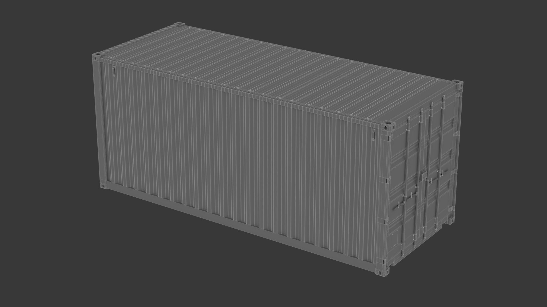 20ft Shipping Container 3D Model - TurboSquid 1478262