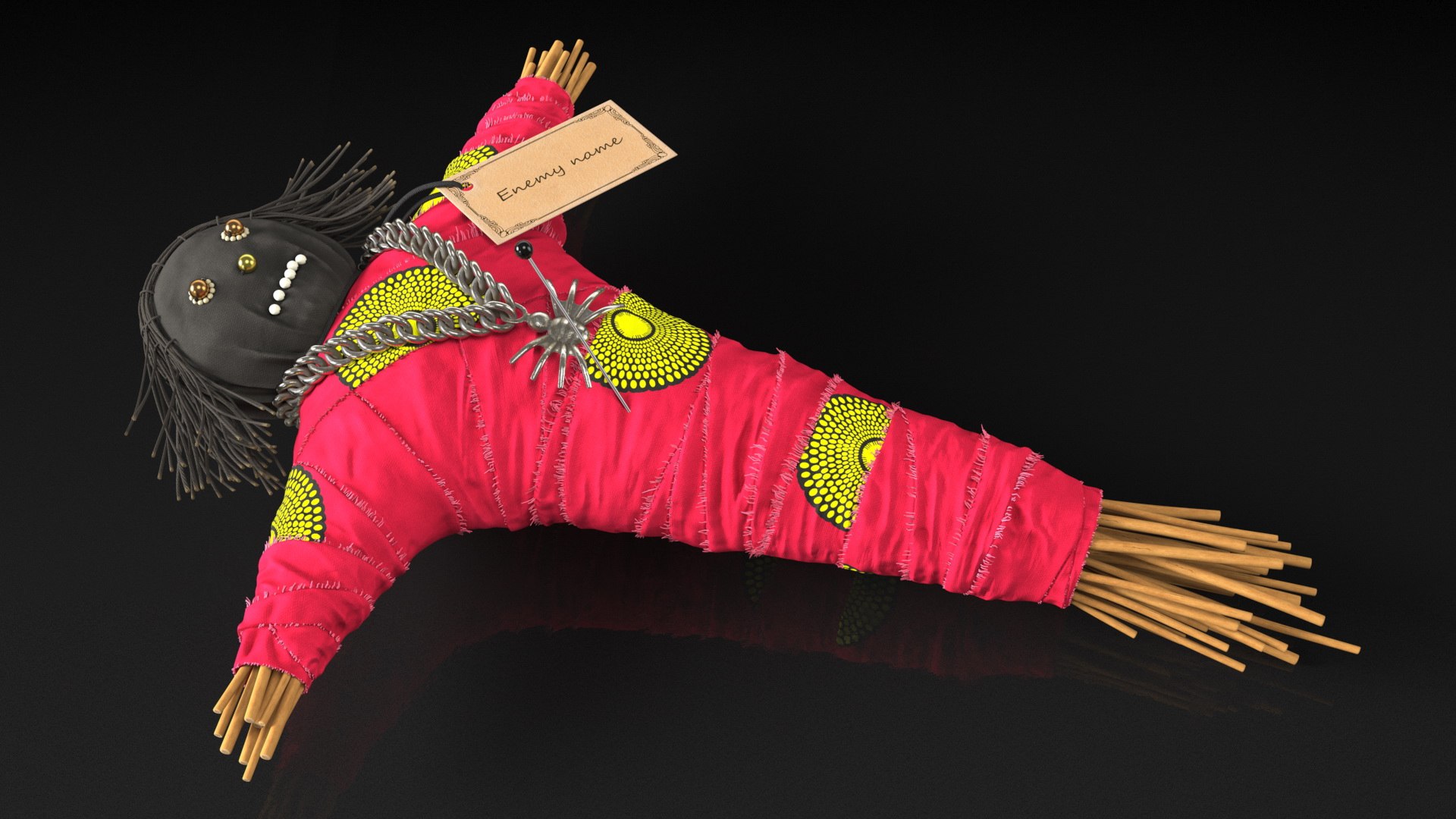 Traditional Voodoo Doll Colorful 3D model - TurboSquid 1900311