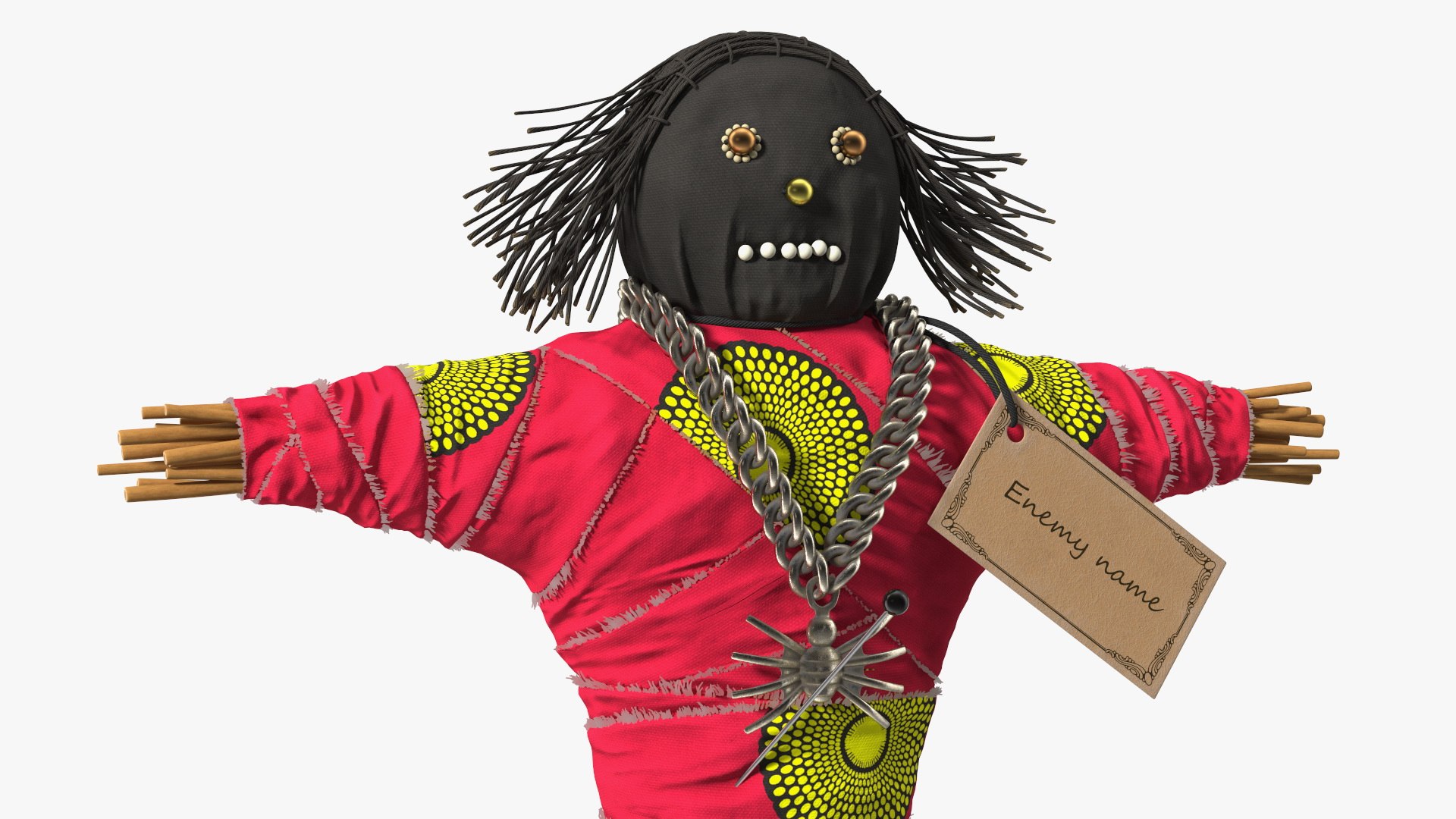 Traditional Voodoo Doll Colorful 3D Model - TurboSquid 1900311