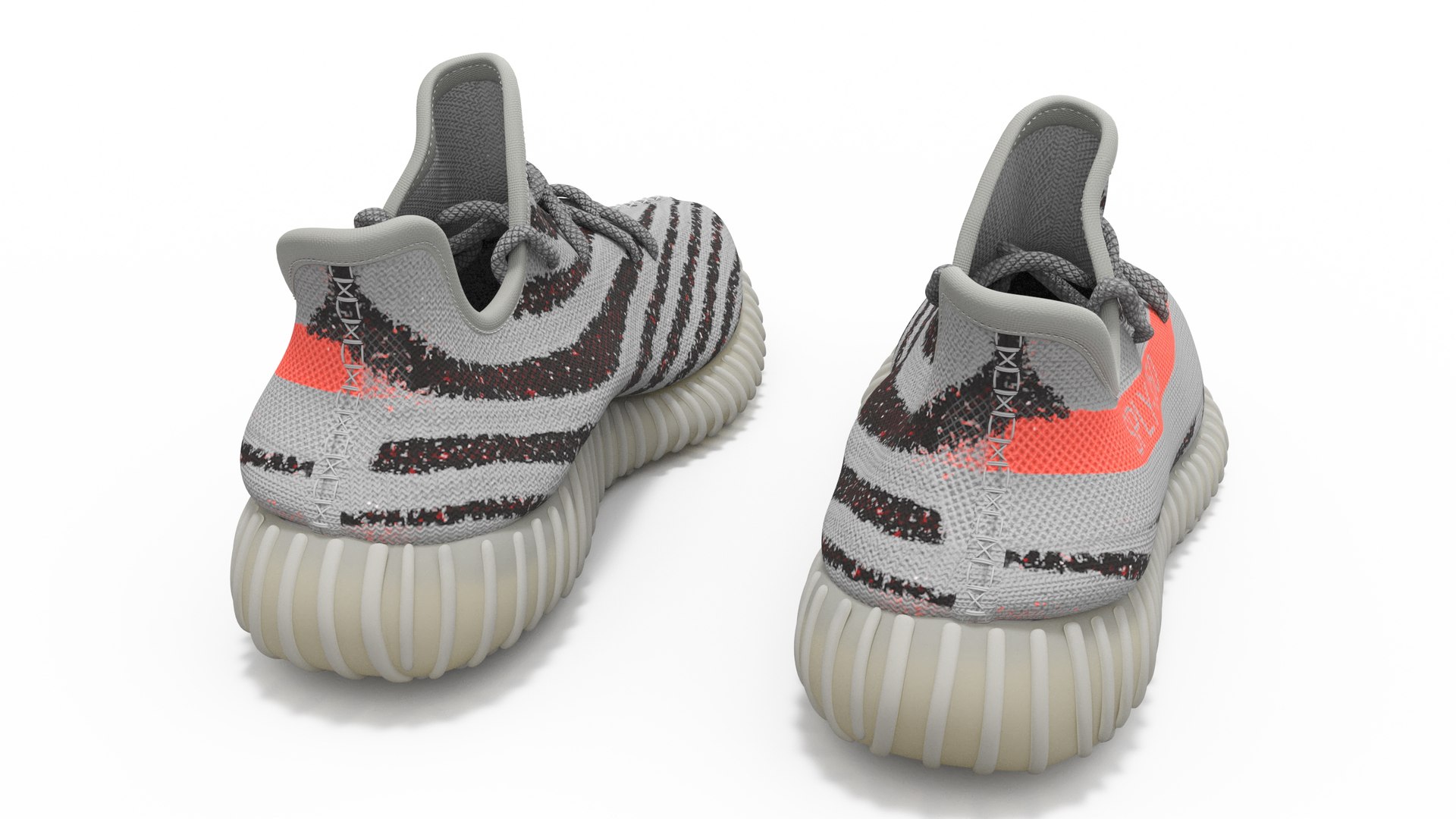 Adidas Yeeze Boost 350 Sneakers Gray 3D model - TurboSquid 2111834