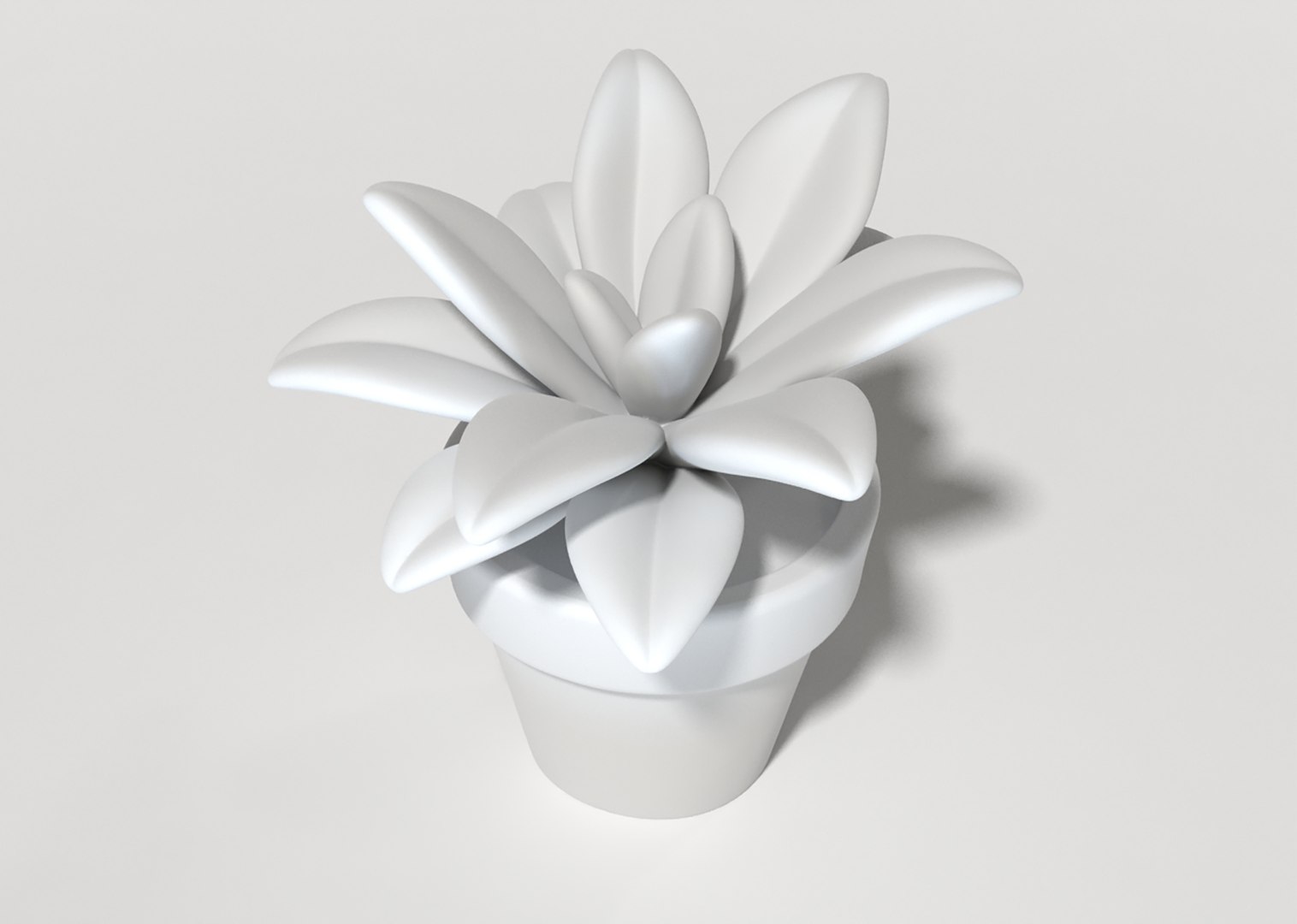 3D Model Succulent Plant In Pot 3D Printable Decorative Model ...