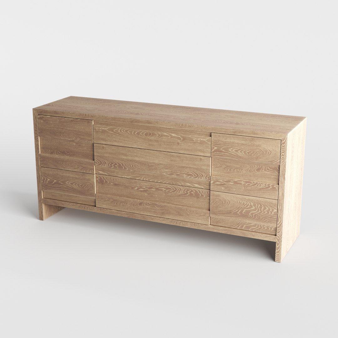 Oak Atlas Dresser Drawer 3D Model - TurboSquid 1663534