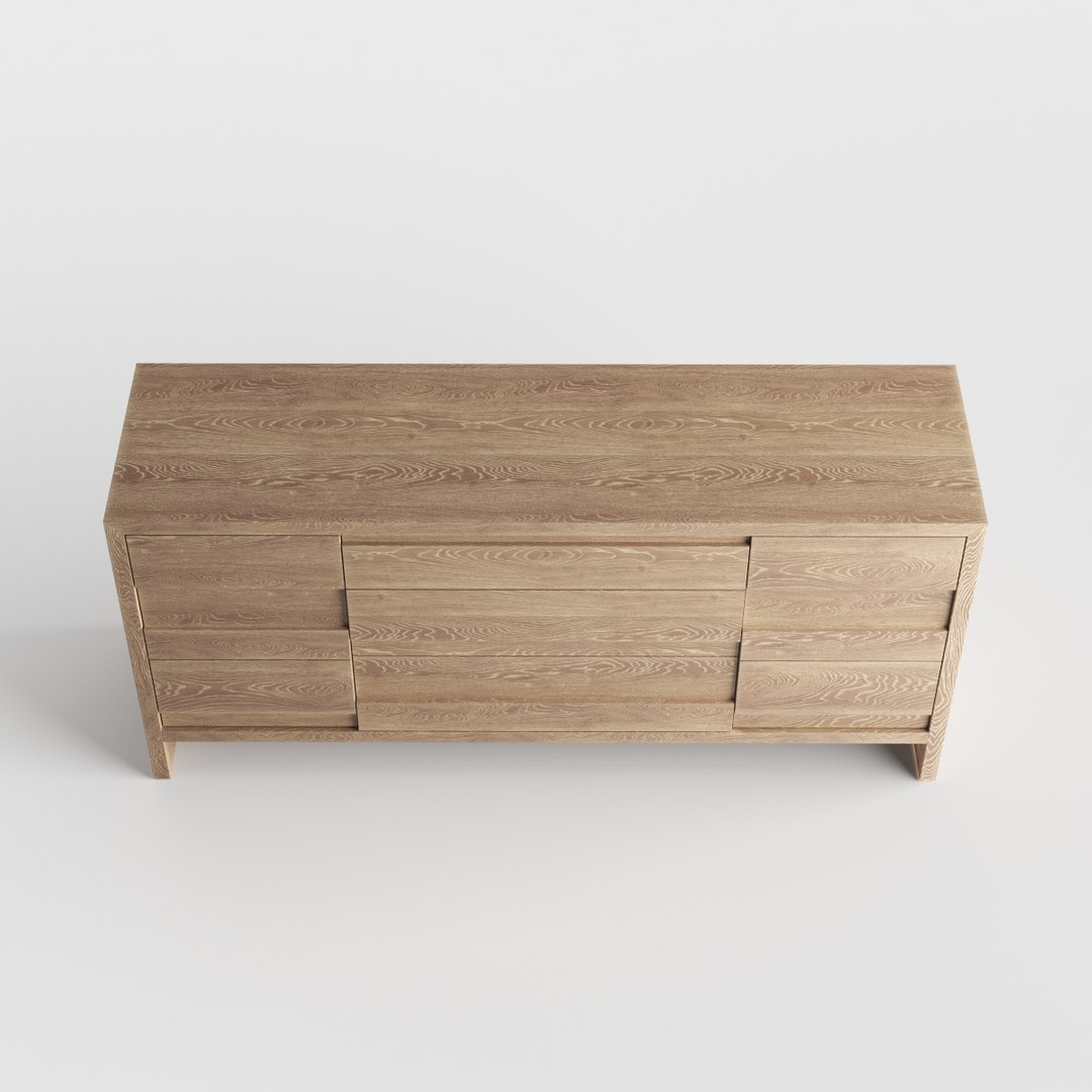 Oak Atlas Dresser Drawer 3D Model - TurboSquid 1663534